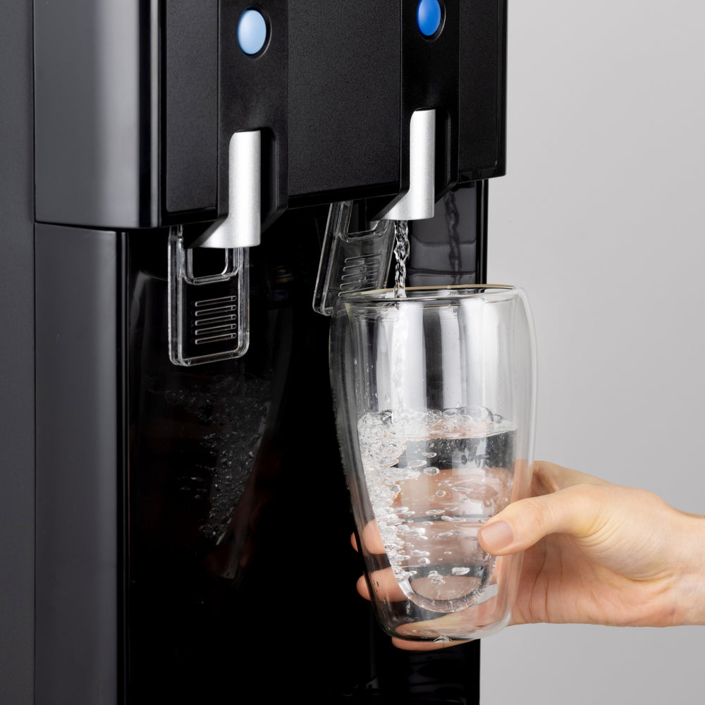 The HydraDeluxe Bottled Water Cooler offers effortless access to fresh ...